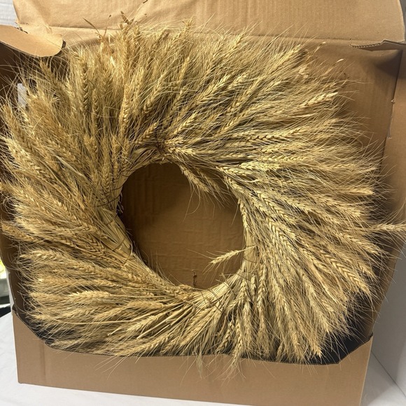 The Unbranded Brand | Holiday | Wheat Straw Wreath Natural Boho Craft ...